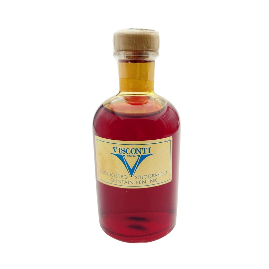 Visconti Fountain Pen Ink 90ml Bottle Orange/red New Sealed - Etsy