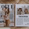 Modern Magazine 2022 Editable Year in Review Template, Christmas New Year Holiday Card Template ...