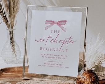 The Next Chapter Starts at Sign Template, Editable Graduation Table ...