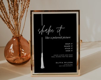 Photo Guest Book Sign, Graduation Photo Guestbook Sign, Polaroid Photo ...