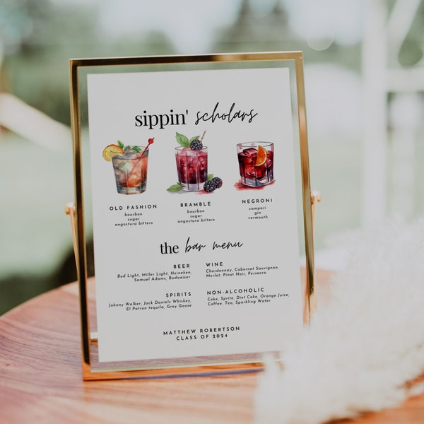 Bar Menu - Etsy