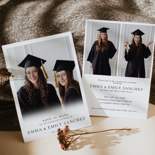 Twins Graduation - Etsy