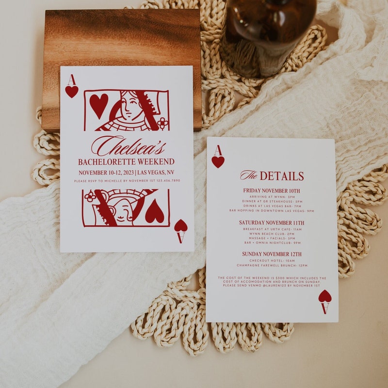 Playing Card Invite - Etsy