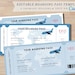 Airplane Boarding Pass Editable Template, Airplane Aviation Theme ...