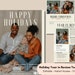 Modern Magazine 2022 Editable Year in Review Template, Christmas New Year Holiday Card Template ...