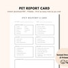 Printable Pet Report Card for Dog Boarding and Pet Sitting, Dog Sitting ...