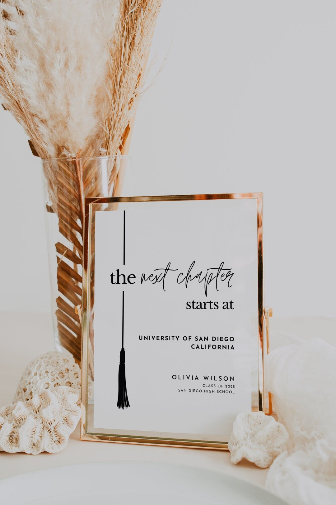 The Next Chapter Begins at Sign Template, Editable Graduation Table ...