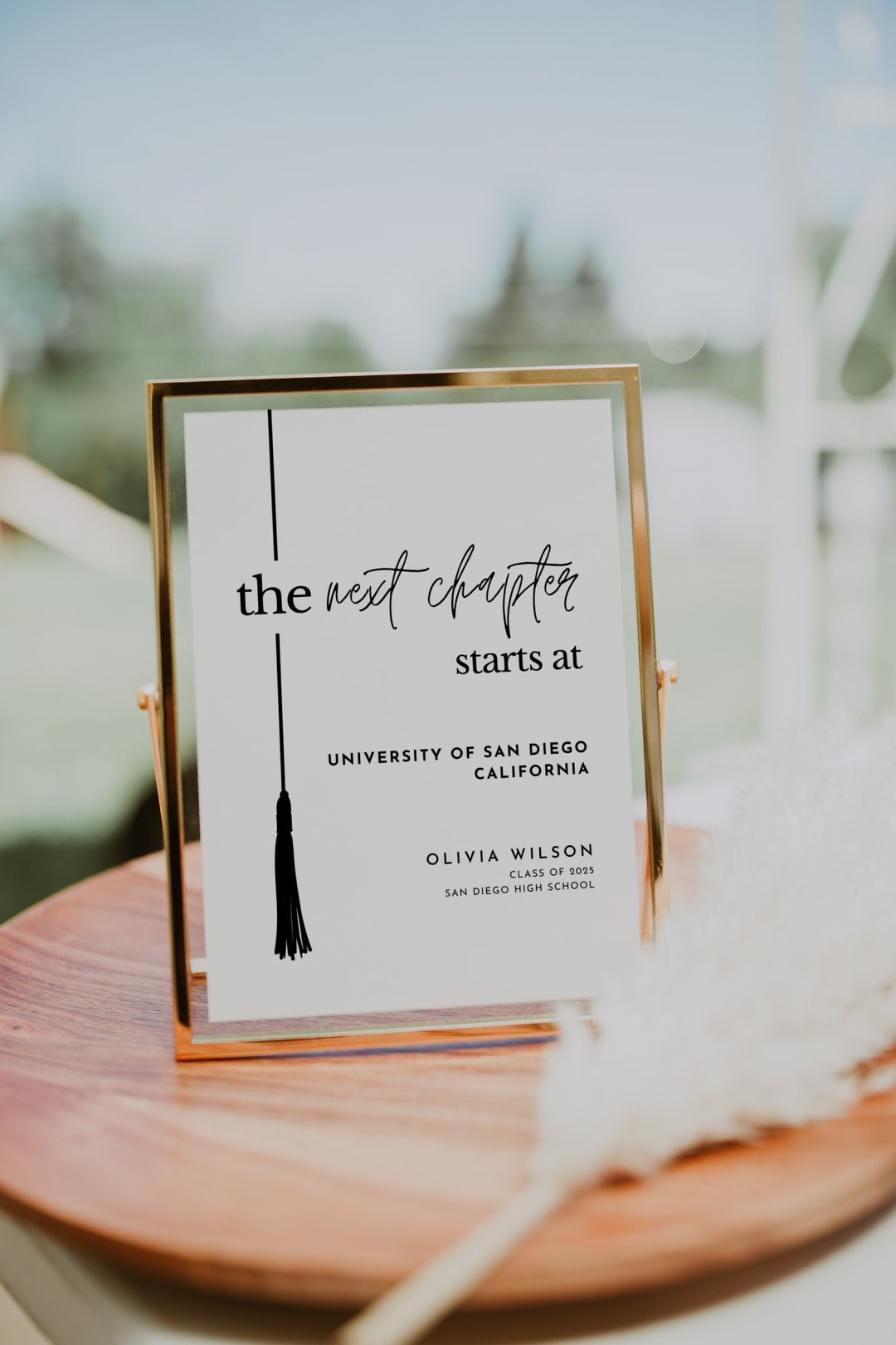 The Next Chapter Begins at Sign Template, Editable Graduation Table ...