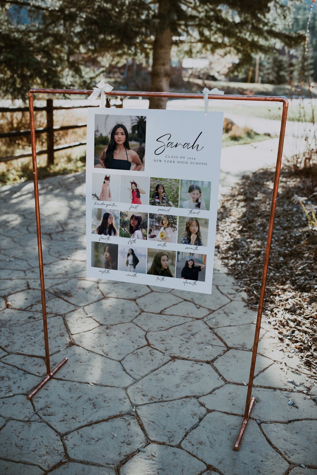 Graduation Photo Sign Template, Through the Years Photo Collage Poster ...