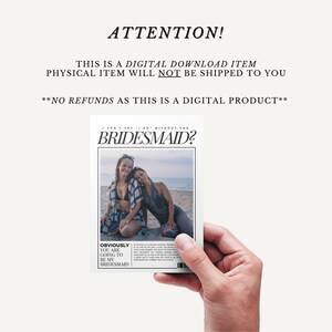 Magazine Cover Bridesmaid Proposal Template, Modern Bridesmaid Photo ...