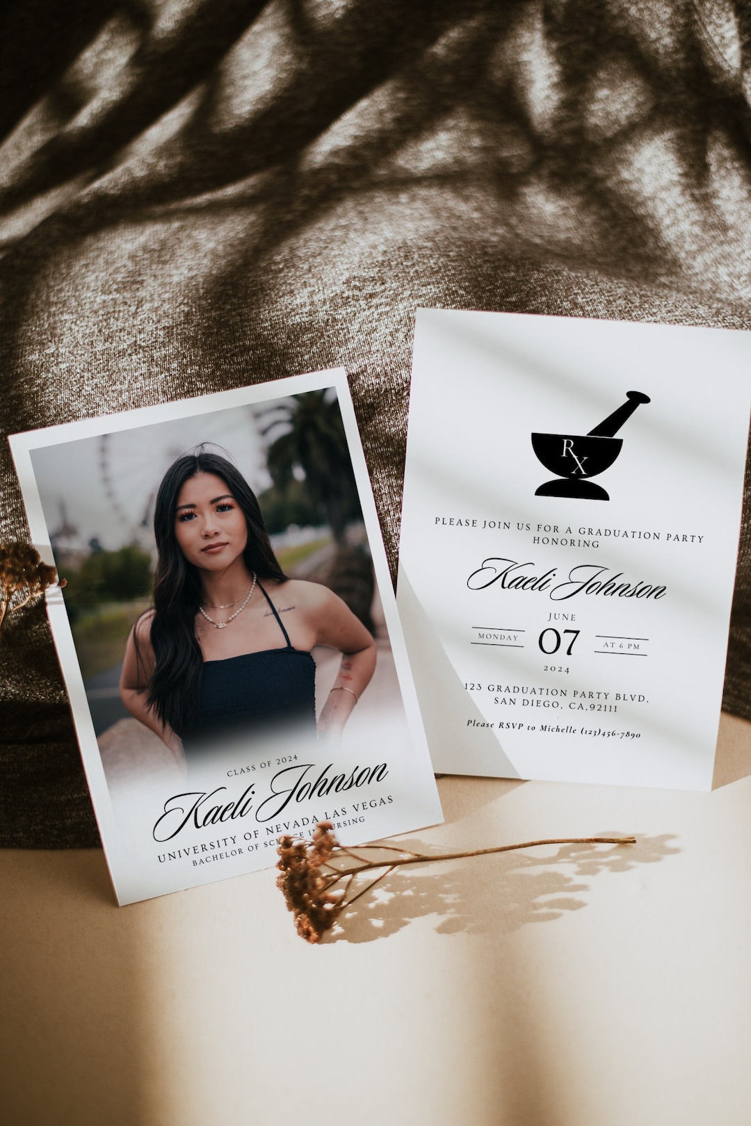 Pharmacy Graduation Announcement Card, Pharmacy School Grad Party ...