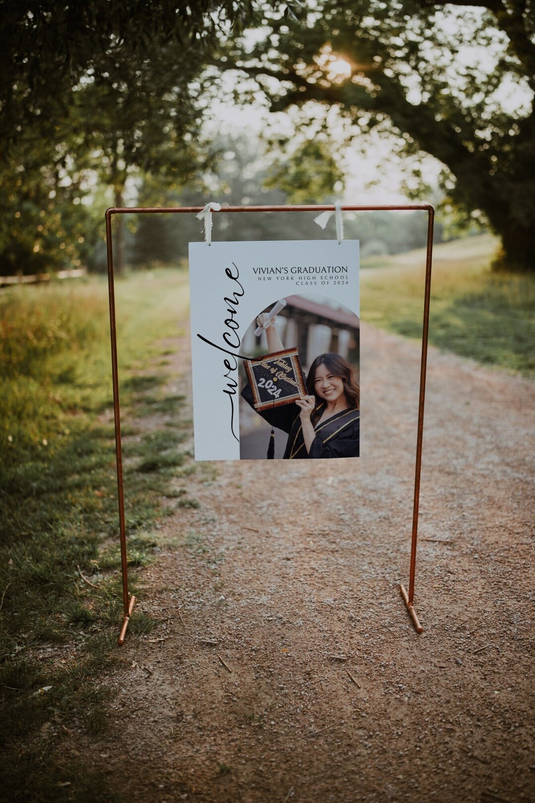 Graduation Sign Template, Minimalist Grad Party Welcome Sign Poster ...