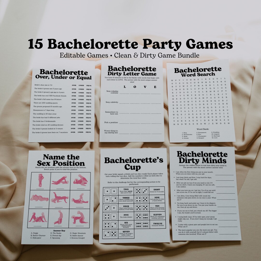 Ultimate Bachelorette Party Game Bundle, Editable Bach Party Game ...