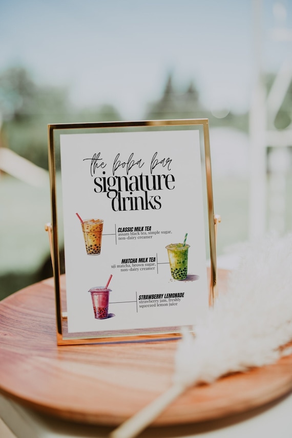 Boba Bar At Wedding