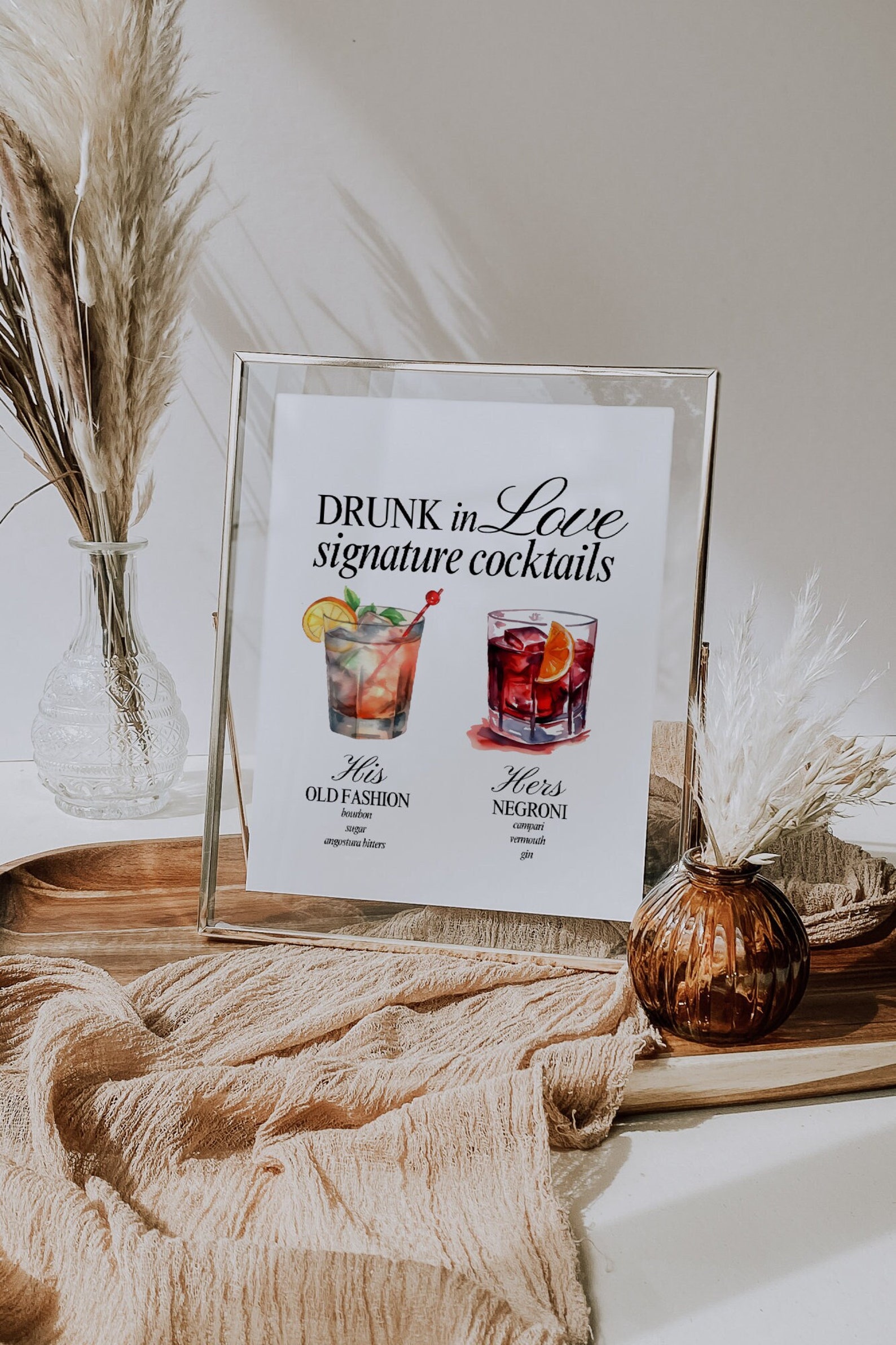 Signature Cocktails Sign Template Editable Wedding Bar Menu - Etsy