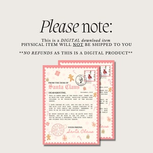 Official Letter From Santa, Pink Winter Wonderland, Printable North ...