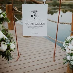 Nurse Graduation Welcome Sign Template, BSN RN Graduation Party Welcome ...