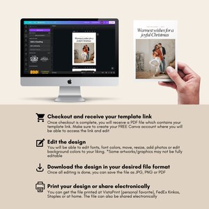 Modern 2023 Christmas Card Template, Editable Xmas Card, Printable Year ...