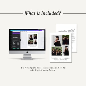 Graduation Thank You Card, Graduation Thank You Template, Modern ...