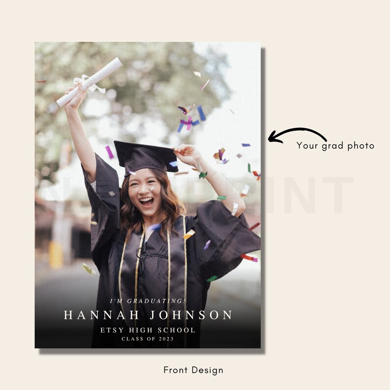 Graduation Party Invitation Template Card Boho Graduation - Etsy