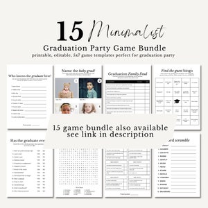 Modern Minimalist Graduation Word Scramble Game, High School College ...