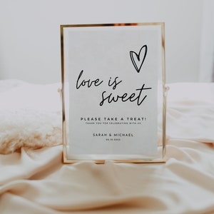 Wedding Candy Bar Sign, Editable Dessert Bar Sign Template, Printable ...