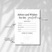 Advice and Wishes Template, Printable Modern Graduation Party Words of ...