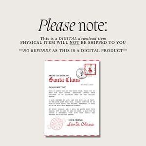 Official North Pole Santa Letter Bundle Printable Nice List - Etsy