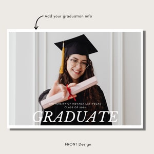 Law School Graduation Announcement Card Template, Law Student ...