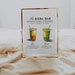 Boba Bar Menu Wedding Sign Signature Drink Sign Milk Tea Bar - Etsy