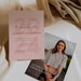 Modern Pink Class of 2023 Graduation Announcement Card, Graduation ...