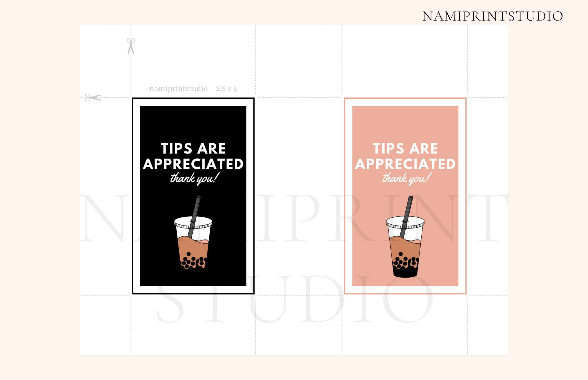 Boba Tip Jar Sign, Boba Sign, Tip Jar Sign, Boba Shop, Tips Are ...