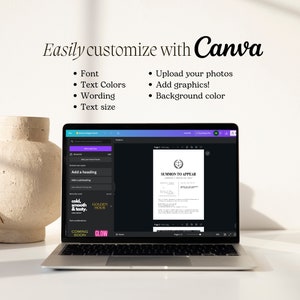 Summon to Appear Invite, Law School Graduation Party Photo Card, You ...