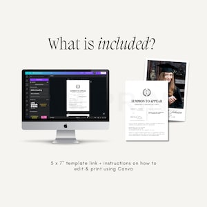 Summon to Appear Invite, Law School Graduation Party Photo Card, You ...