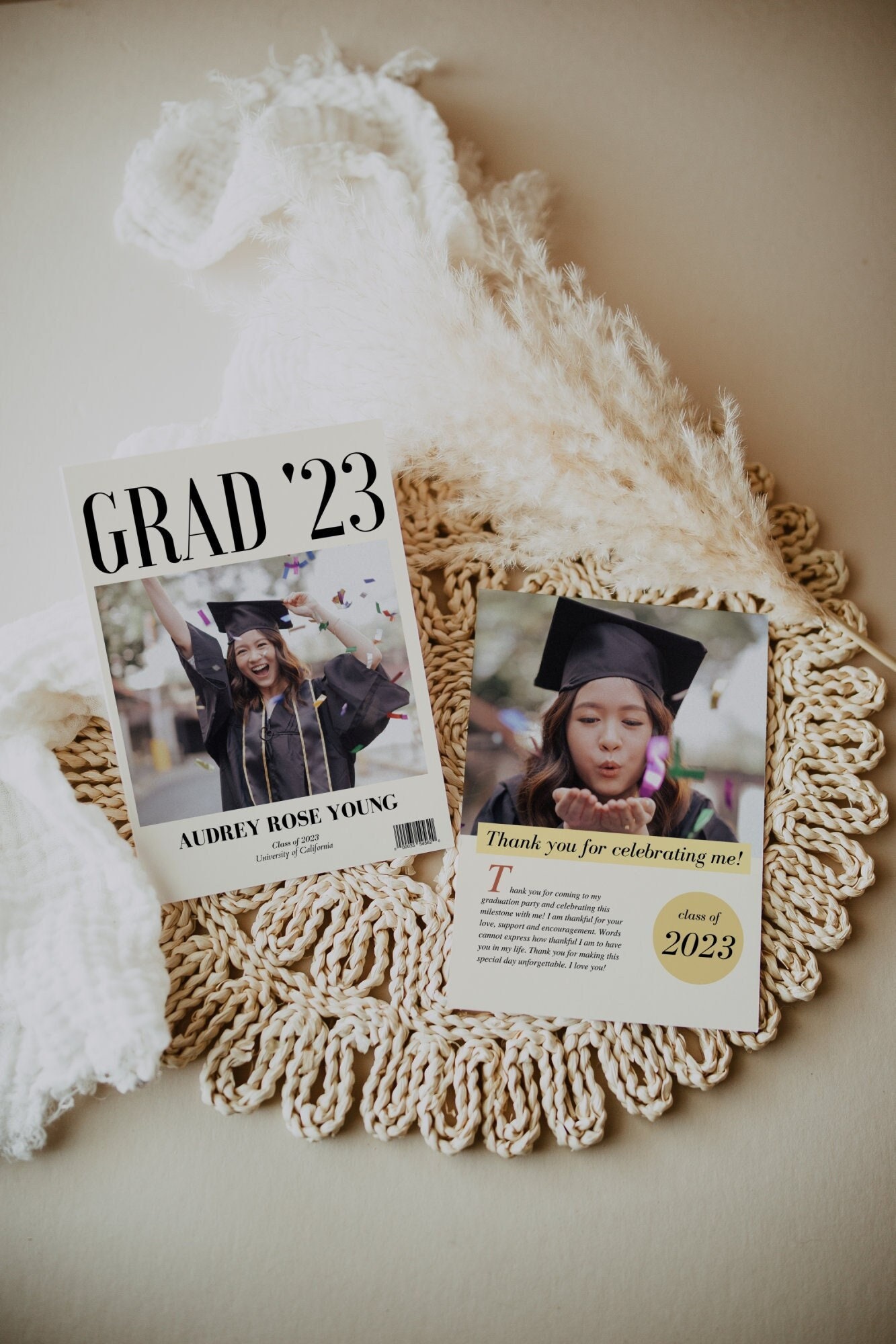Magazine Graduation Thank You Card Graduation Thank You - Etsy