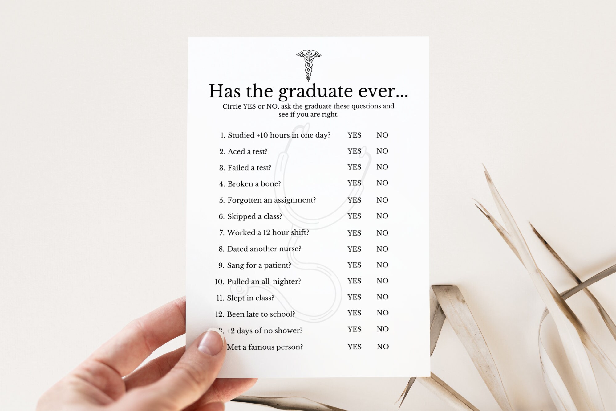 Nurse Graduation Party Game, Modern Minimal RN BSN Graduation Game ...