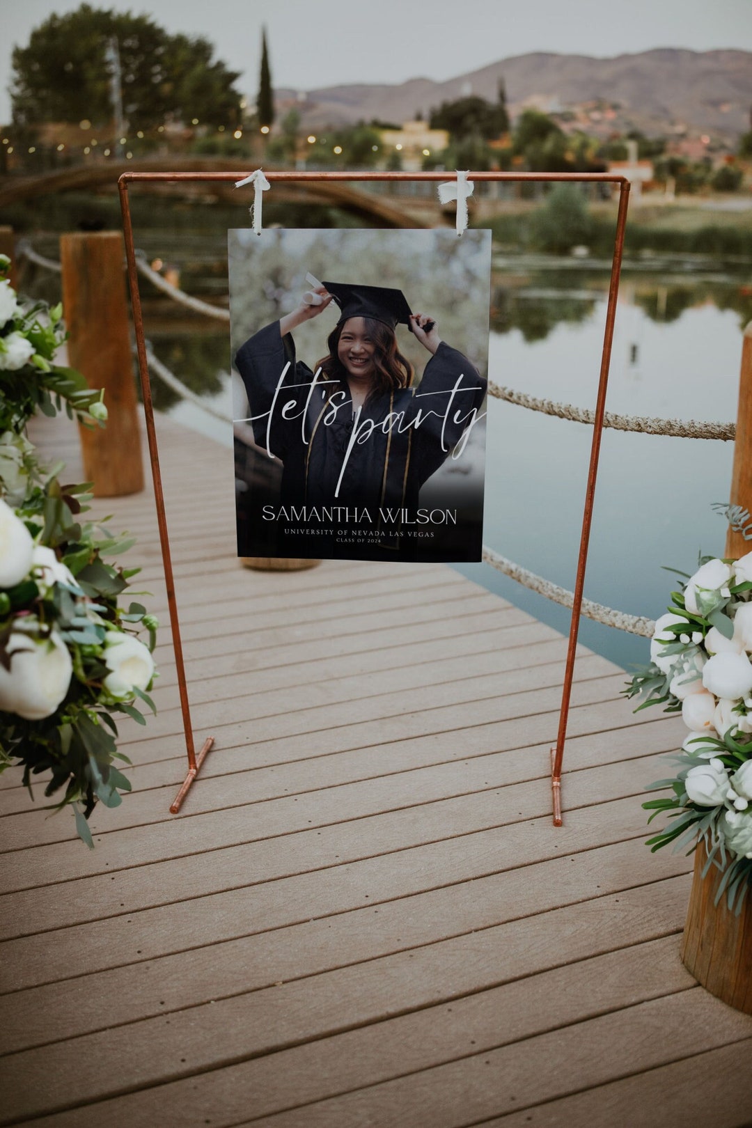 Graduation Photo Welcome Sign Template, Grad Yard Sign, Grad Welcome ...