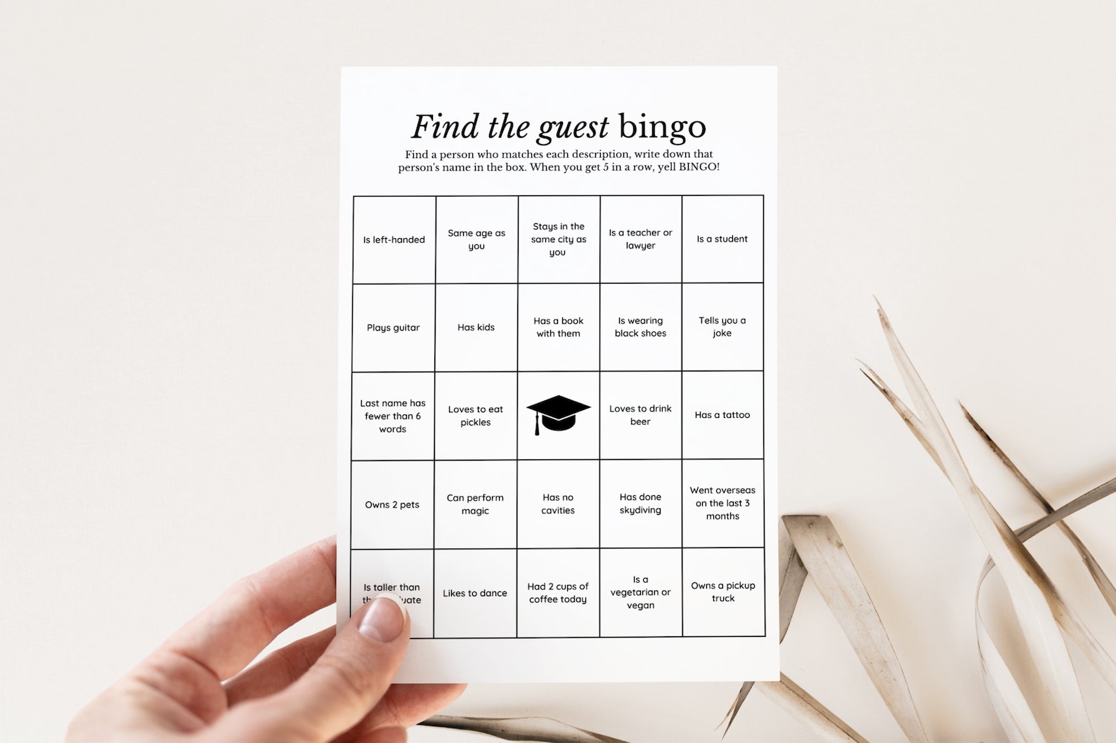 Modern Minimalist Graduation Party Game, Printable Graduation Party ...