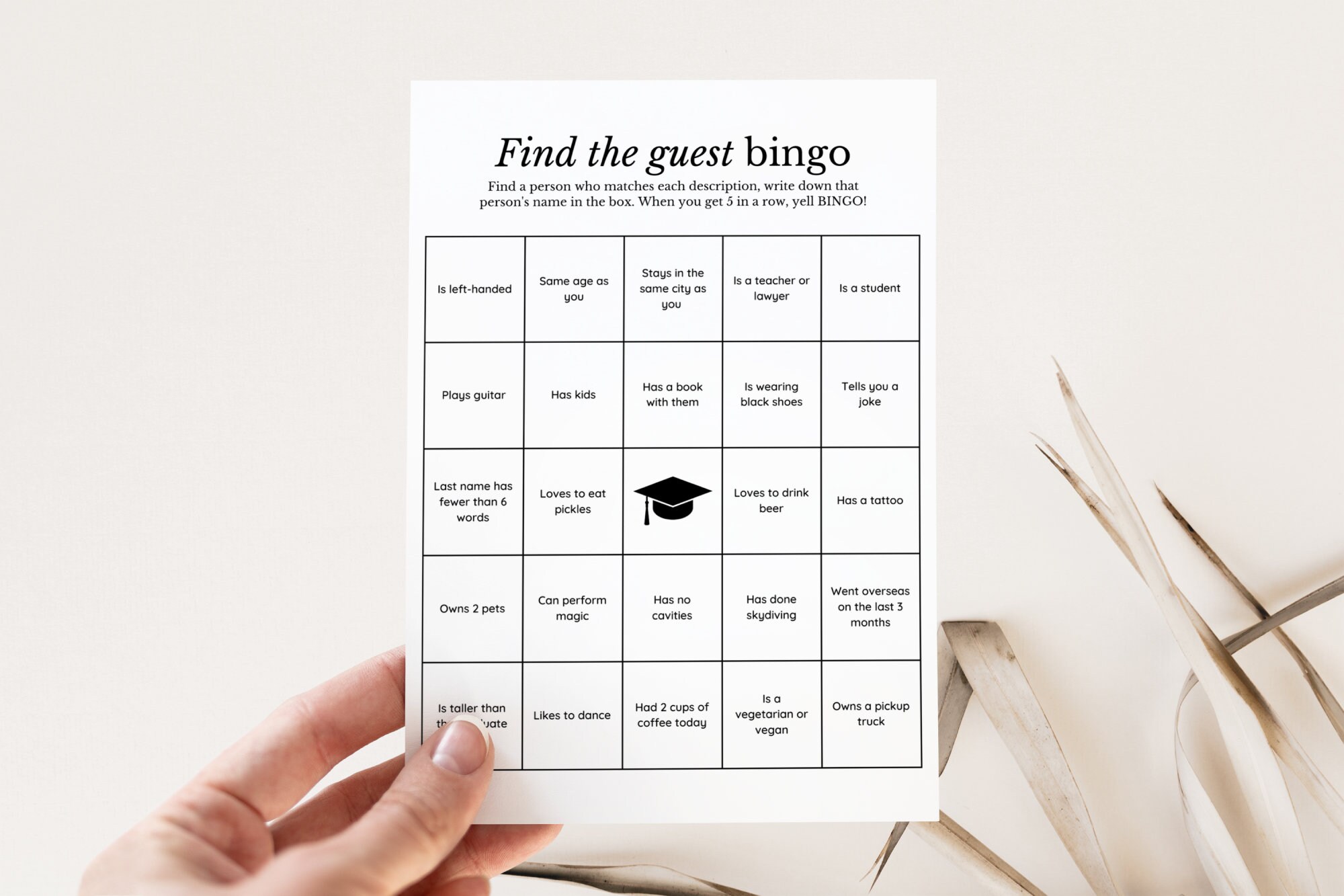 Modern Minimalist Graduation Party Game, Printable Graduation Party ...