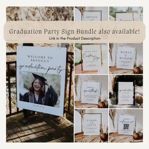 Modern Cards and Gifts Graduation Sign Template, Editable Graduation ...