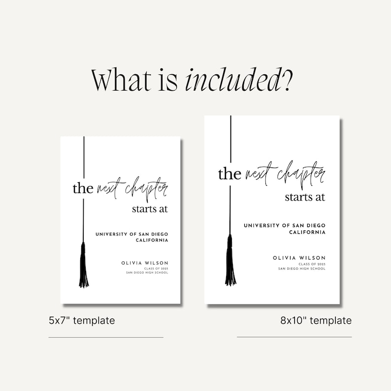 The Next Chapter Begins at Sign Template, Editable Graduation Table ...