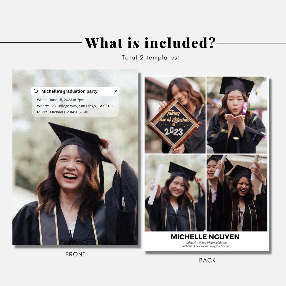Modern Graduation Ceremony Invitation Card Template - Etsy
