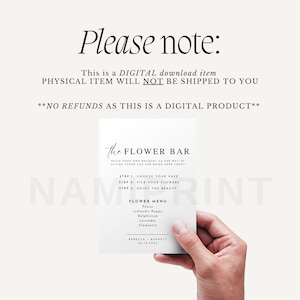 Flower Bar Wedding Sign Template, Build Your Own Flower Bouquet Bar ...