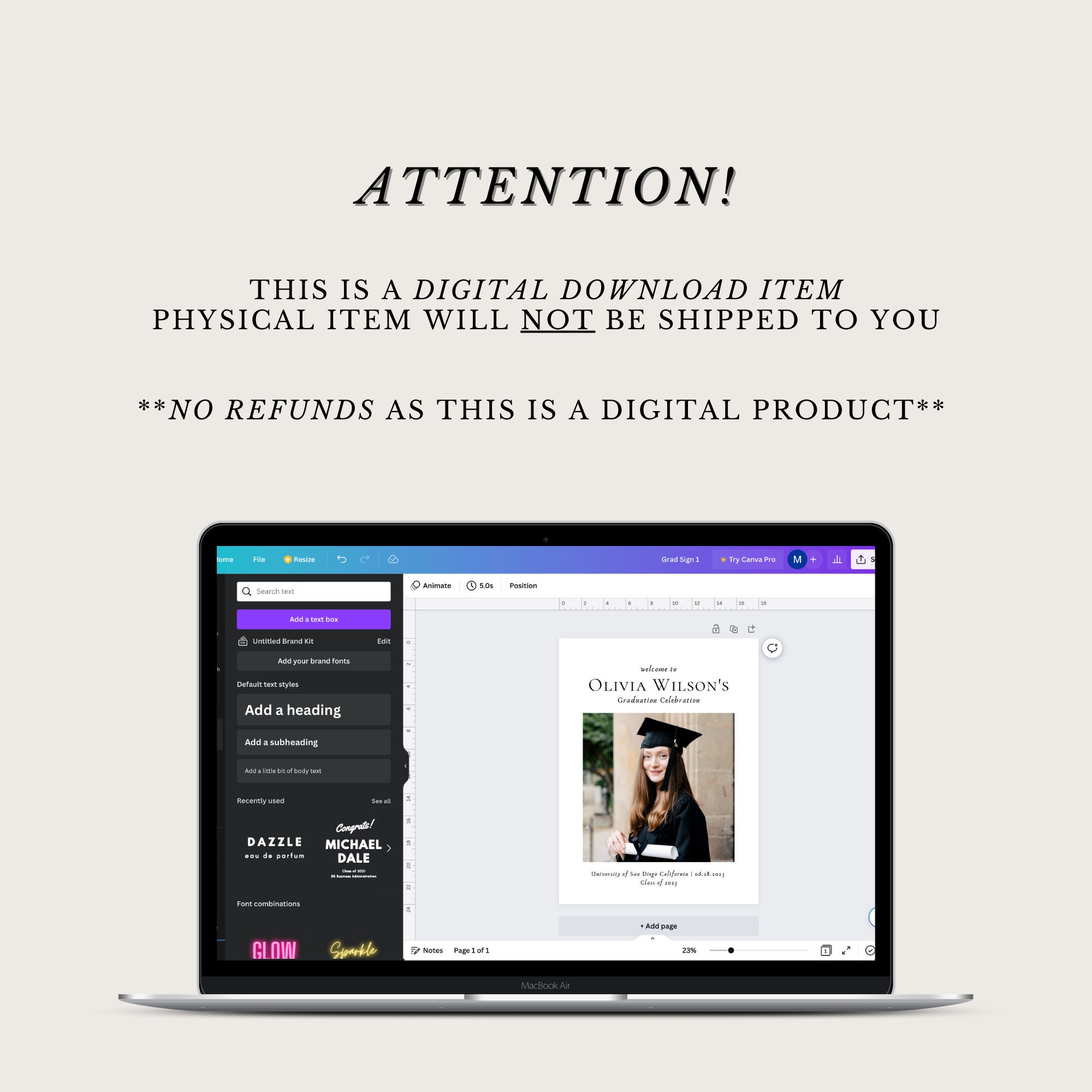 Modern Nurse RN Graduation Welcome Sign Template, Class of 2023 ...