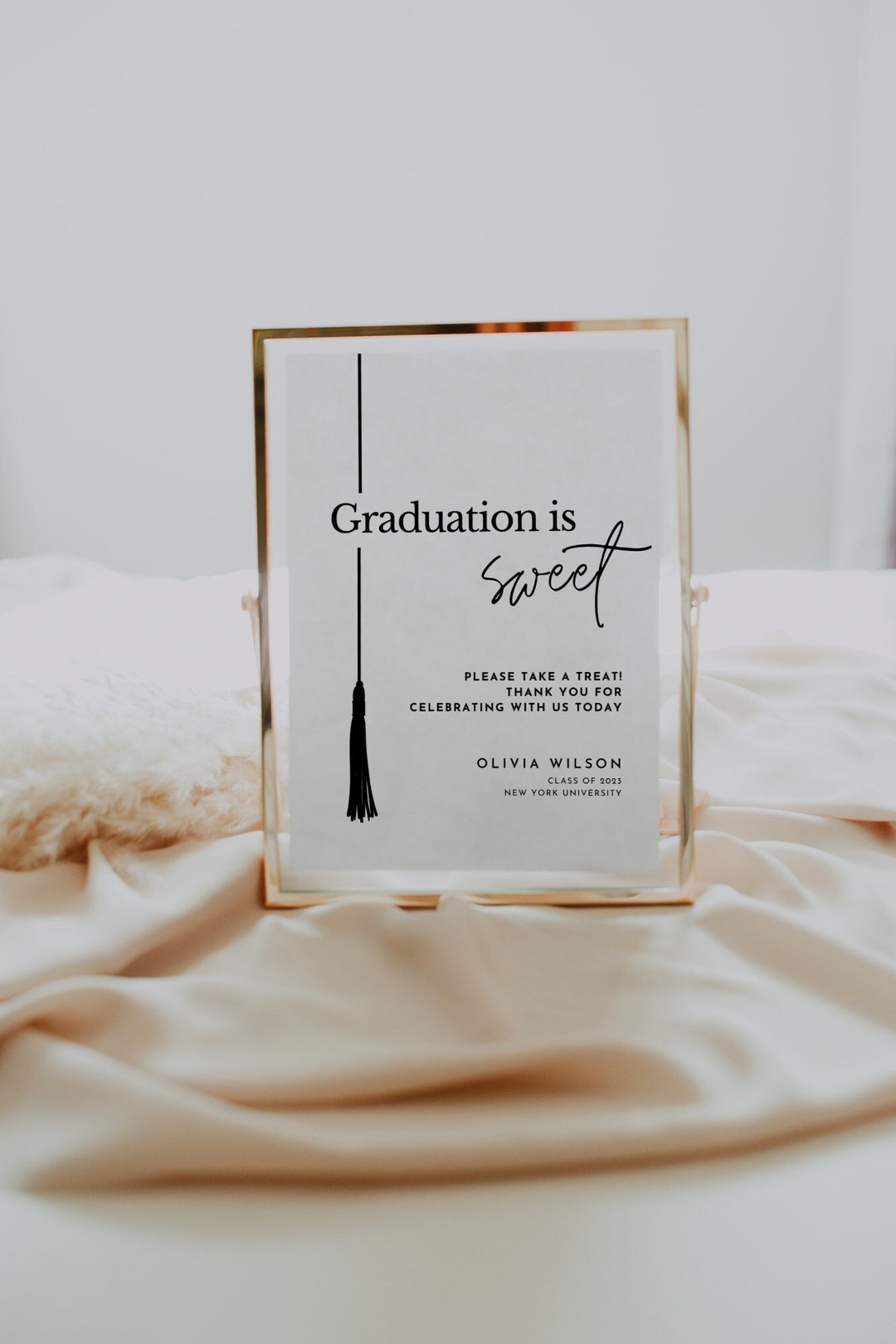 Graduation Candy Bar Sign Editable Template, Printable A Sweet Ending ...