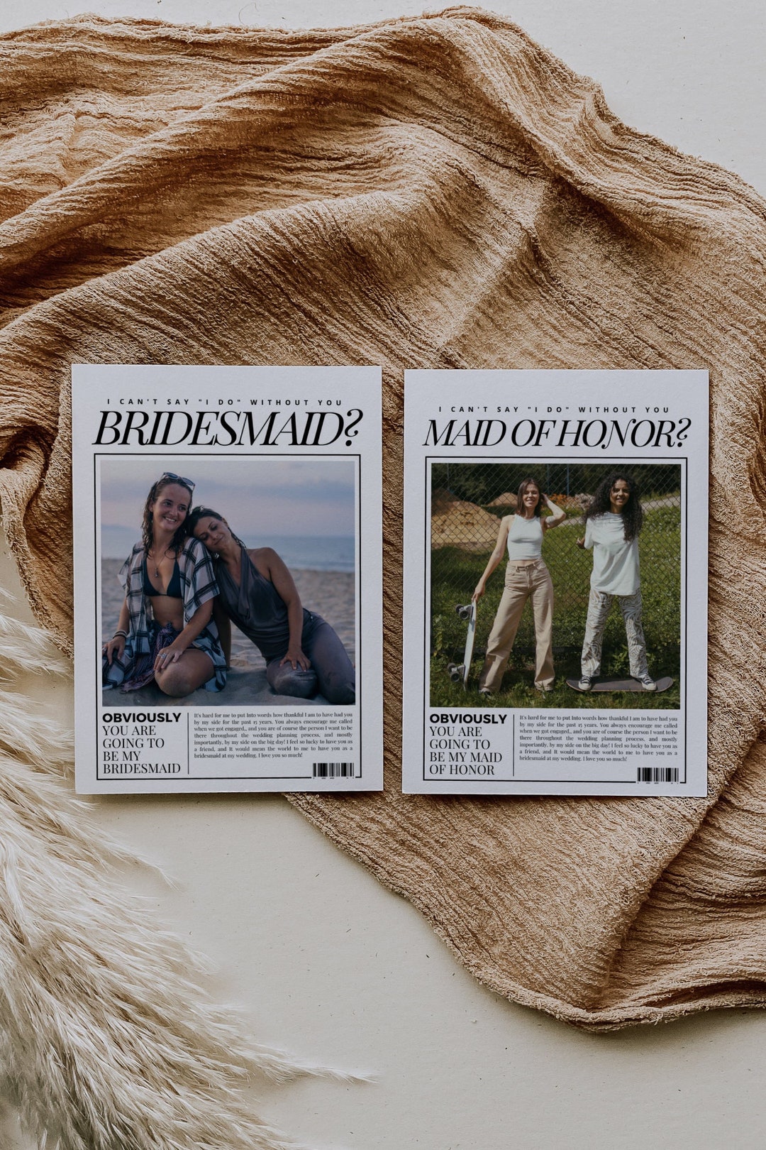 Magazine Cover Bridesmaid Proposal Template, Modern Bridesmaid Photo ...