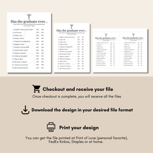 Nurse Graduation Party Game, Modern Minimal RN BSN Graduation Game ...