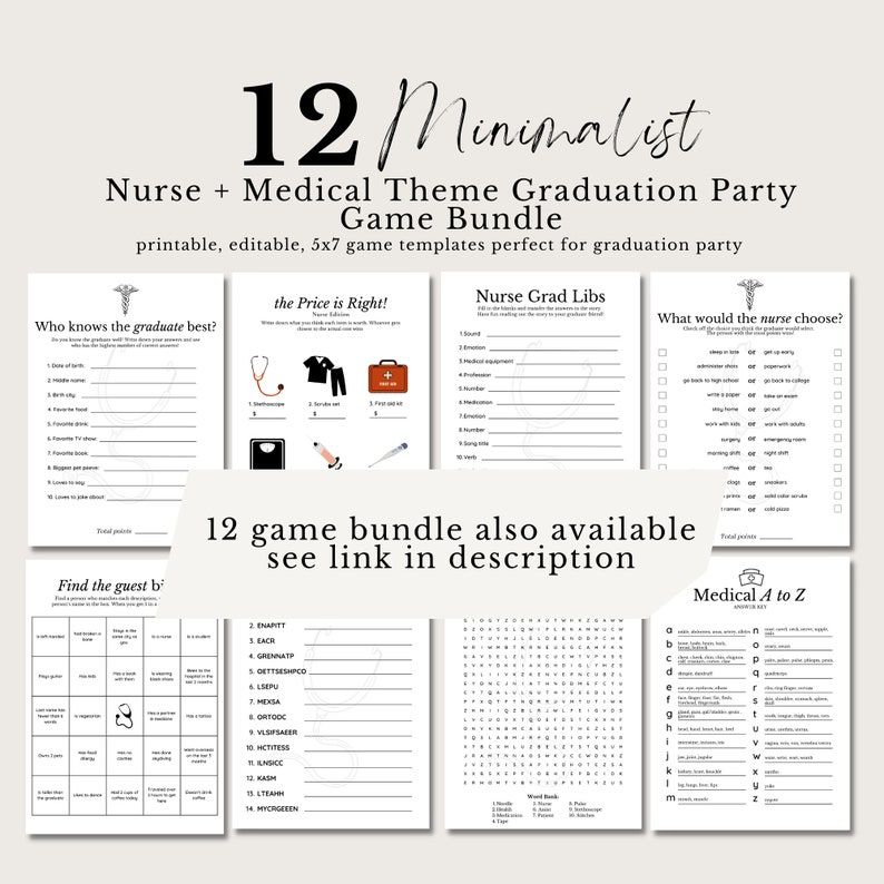 Nurse Graduation Party Game Modern Minimal RN BSN 2023 - Etsy