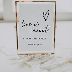 Wedding Candy Bar Sign, Editable Dessert Bar Sign Template, Printable ...