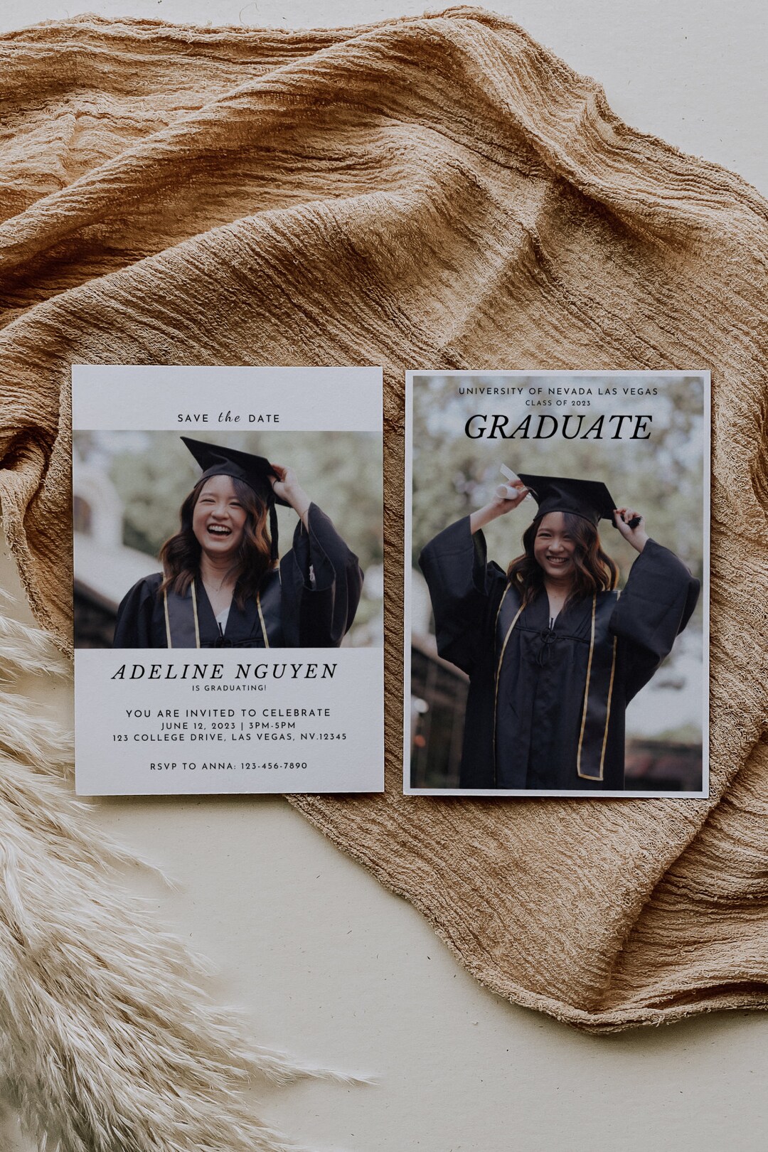 Save the Date Graduation Party Invitation Template, Class of 2024 ...